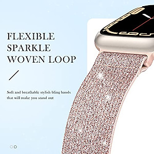 LETOID Stretchy Band Compatible with Apple Watch 38mm 40mm 41mm, 3 Pack Elastic Nylon Straps Women Replacement Braided Sport Solo Loop Wristband for iWatch Series 8 7 6 5 4 3 2 1 SE