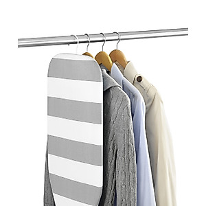 Whitmor Tabletop Ironing Board, Grey/White Striped Cover
