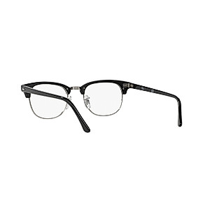 Ray-Ban Unisex 5154 Clubmaster Eyeglasses Shiny Black 49mm
