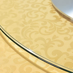 60-100cm Glass Serving Lazy Susan, Rotating 360° Smooth Glass Turntable Round Rotating Tray for Dining Table Aluminum Alloy Bearing