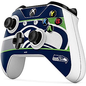 Skinit Decal Gaming Skin Compatible with Xbox One S Controller - Officially Licensed NFL Seattle Seahawks Zone Block Design