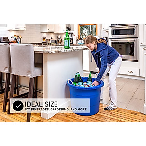 United Solutions 19 Gallon Rope Handle Tub, 2-Pack, Heavy-Duty Organization and Easy-Access Storage Tub, Multi-Purpose, Made with Rugged Plastic, Black