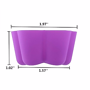 Mirenlife Reusable and Non-stick Mini Silicone Baking Cups/Muffin Cups/Mini Cupcake Liners/Mini Chocolate Holders/Truffle Cups -24 Pack-6 Vibrant Colors Flower