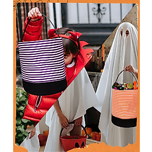 Halloween Trick or Treat Bag,Halloween Baskets,Halloween Candy Buckets for Kids,Halloween Treat Baskets,Goody Bags,Gift Bags for Halloween Parties