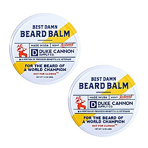 Duke Cannon Supply Co. Best Beard Balm, Redwood Scent, 1.6oz (2 Pack)