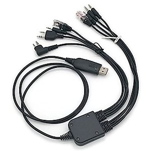 Fumei 8 in 1 Computer USB Programming Cable Compatible with Kenwood Motorola Yaesu Vertex Icom TYT HYT Handheld Radio and Mobile Radio