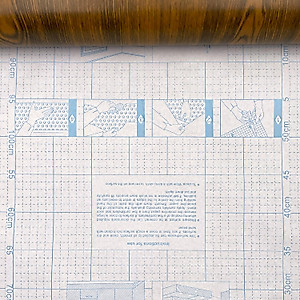 Yifely Dark Brown Walnut Wood Grain Countertop Decor Paper Self-Adhesive Shelf Liner Door Sticker 17.7 Inch by 9.8 Feet