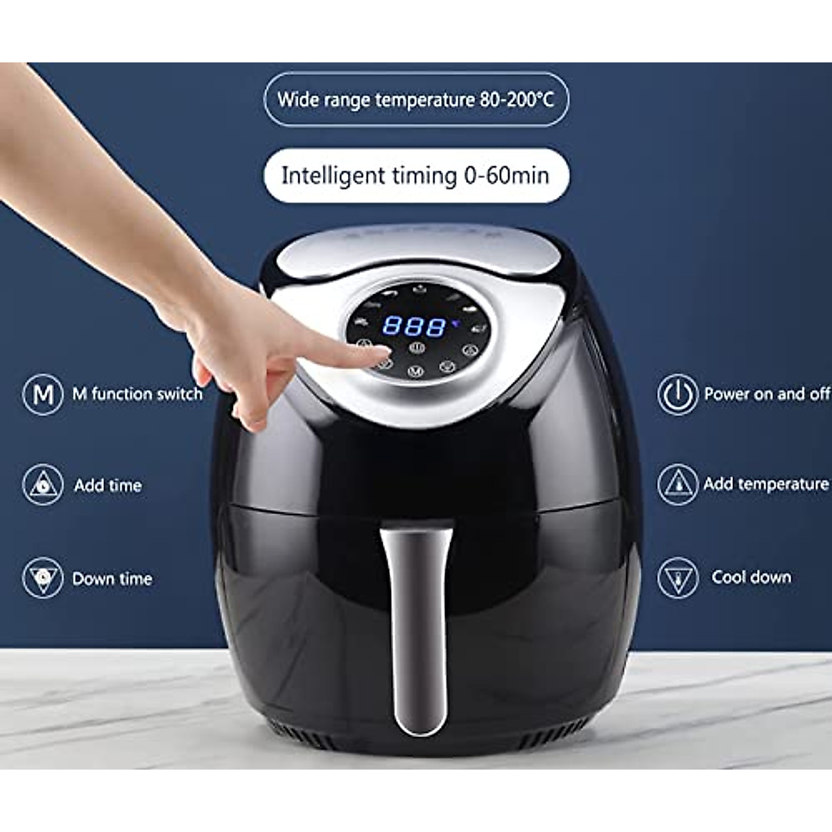 Air Fryer Smart Home Oven Cooking French Fries Machine Large Capacity 8L Every Family
