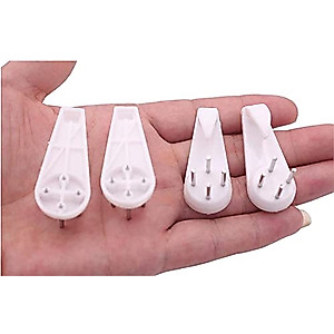 erioctry 20PCS White Durable Non-Trace Wall Picture Hook Powerful Concrete Hard Wall Drywall Picture Hooks Hanging Hook for Picture Photo Frame Clock Hangers