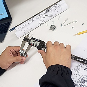 NEIKO 01407A Electronic Digital Caliper | 0-6 Inches | Stainless Steel Construction with Large LCD Screen | Quick Change Button for Inch/Fraction/Millimeter Conversions