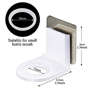 Shower Gel Bottle Rack Hook Self Adhesive Wall Mounted Shampoo Holder Hook Shower Gel Bottle Rack Hanger Liquid Soap Shower Holder for Wall Kitchen Bathroom Toilet (6 Pieces)