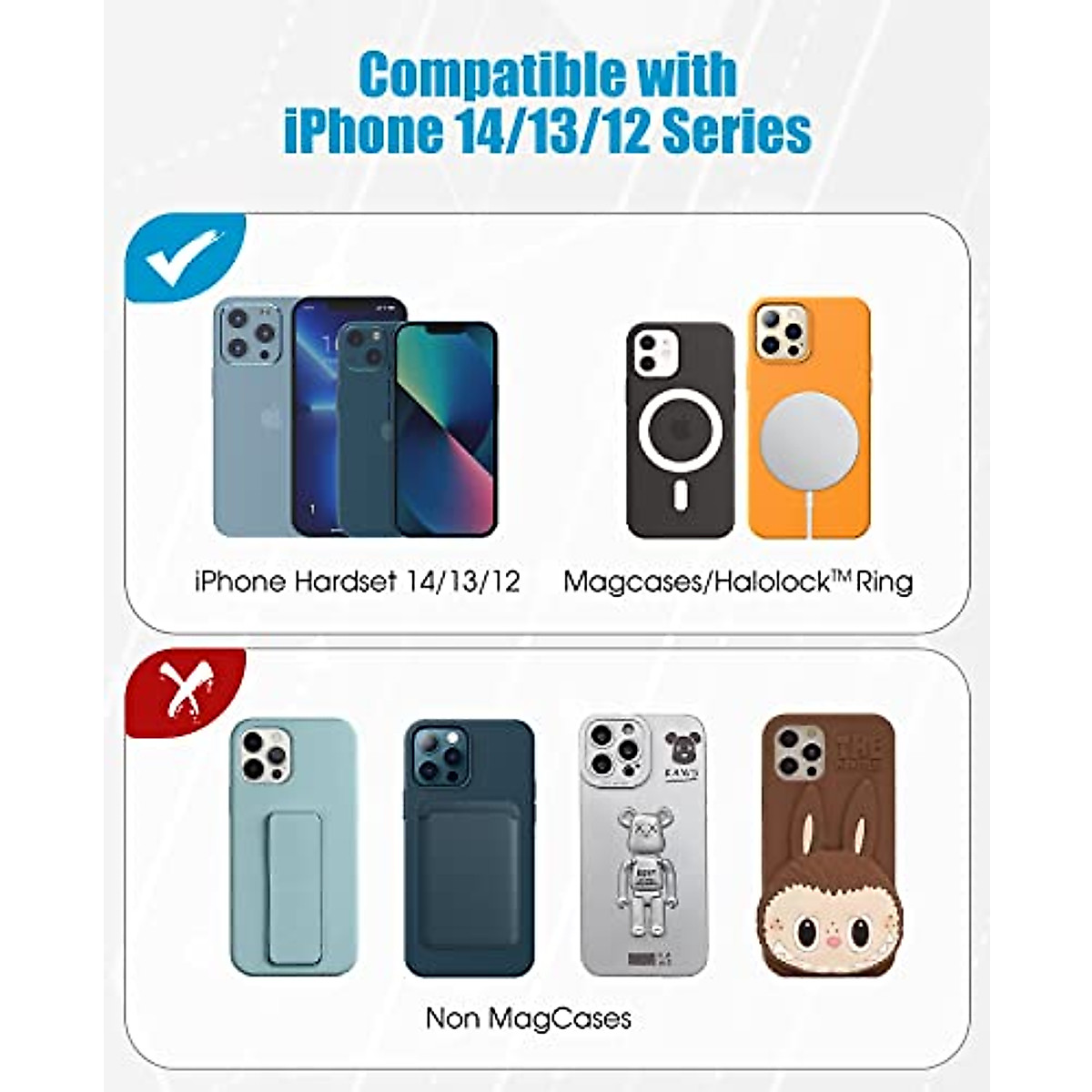 LUWUIDEN 5000mAh Magnetic Wireless Power Bank, Transparent Portable iPhone Charger, Ultra Slim Battery Pack w/LED Display, Emergency Wireless Charger, 20W PD Fast Charge for iPhone 14/13/12 Series