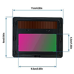 Welding Helmet, Solar Powered Auto Darkening Hood with Adjustable Wide Shade Range 9-13 for Mig Tig Arc Weld Grinding Welder Mask - American Eagle