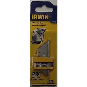 IRWIN 1782113-4 Point Carbon Utility Blades 10Pk