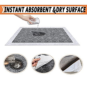 GINIDEAR Disposable Guinea Pig Cage Liners, Charcoal Odor Controlling Absorbent Waterproof Bedding for Rabbits, Bunnies, Chinchillas, Puppies and Other Small Animals .18"x24",24 Count