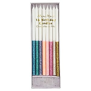 Meri Meri Multicolor Dipped Glitter Candles