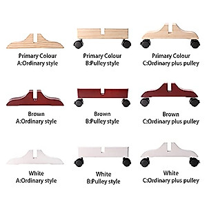 CALIDAKA Folding Room Divider Stand, Screen Panel Feet,Room Divider Bracket,Wood Base Partition Base Support Legs for Hotel Home Office(Brown,Size:A)