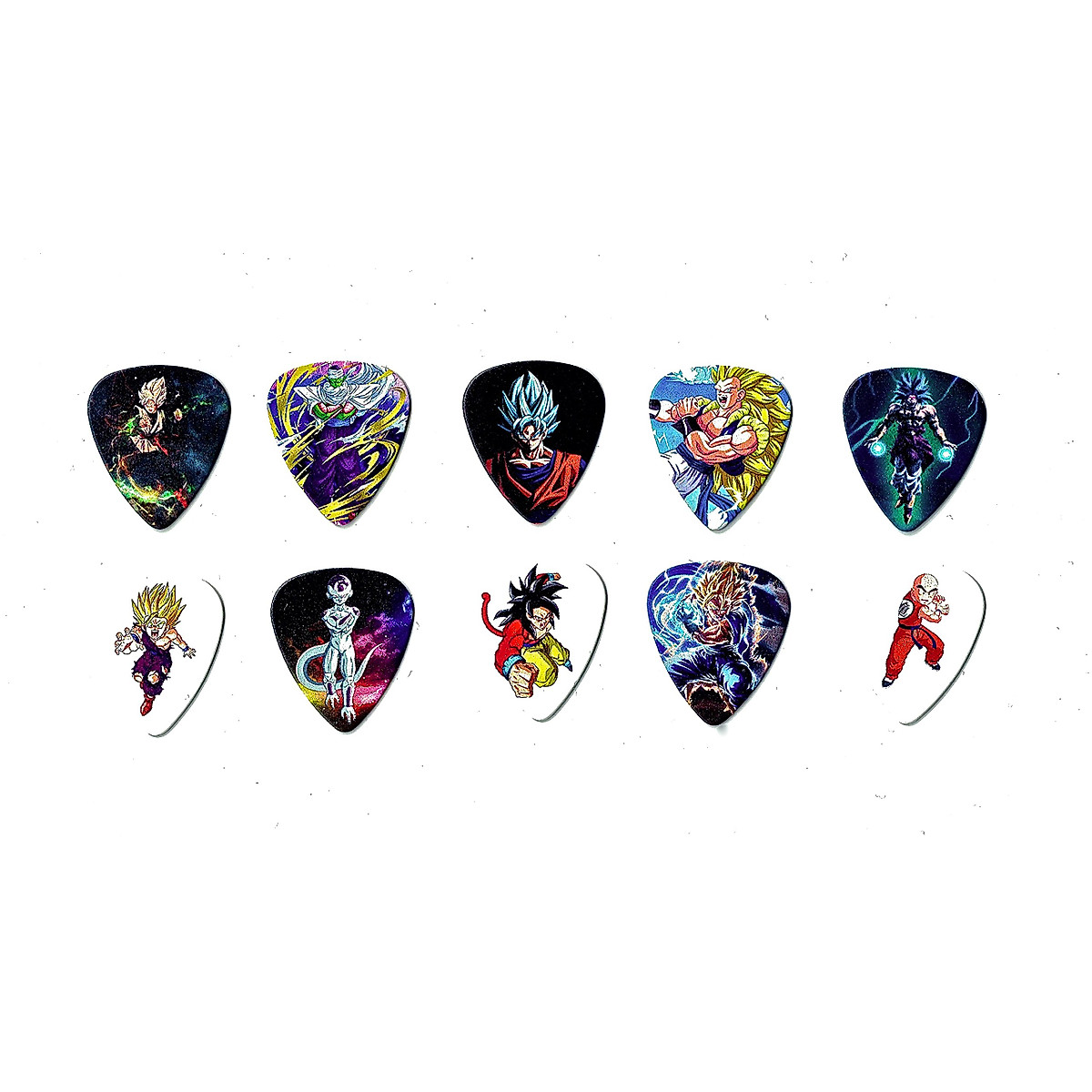 Dragon Ball Z Guitar Picks(10 Medium Picks in a Packet) for DBZ Lovers [0.71mm]