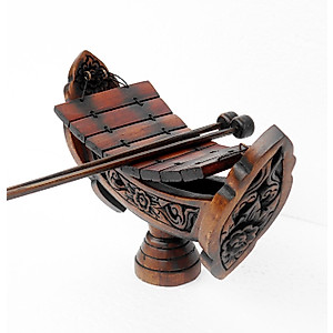 GABUR Thai Traditional Musical Instruments Teakwood Teak Wood Wooden Xylophone 8 Bar Notes, inch Wood040
