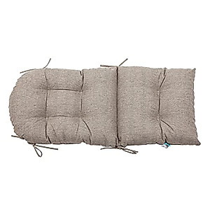 QILLOWAY Indoor/Outdoor High Back Chair Cushion for Adirondack,Spring/Summer Seasonal All Weather Replacement Rocking Chair Cushions. (TAN/Grey)