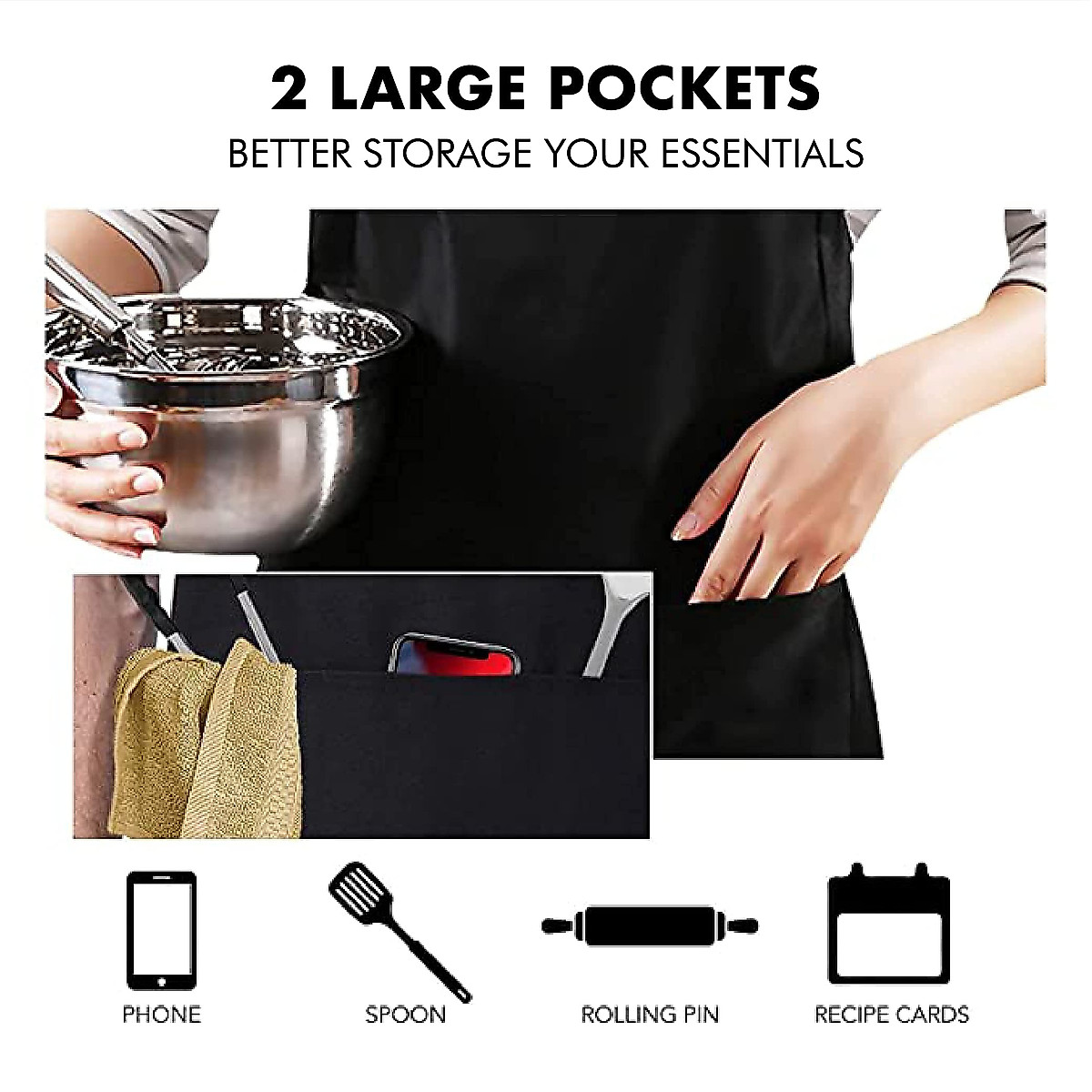 XBPDMWIN Funny Grill Aprons for Men - May The Forks Be With You - Men Aprons for Cooking Funny - Men’s Funny Chef Cooking Grilling BBQ Aprons - Star Fathers Day Gifts for Dad, Husband, Movie Fans