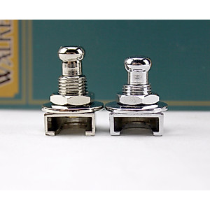 Walker & Williams Extra Long Deep Barrel Strap Locks for Thick Guitar Straps For Acoustic, Electric, And Bass Guitars