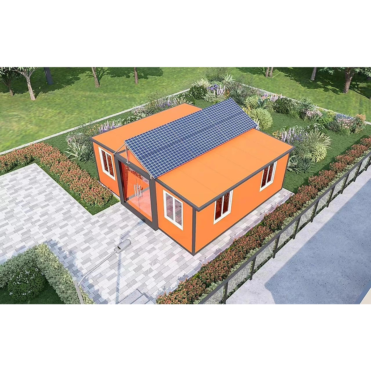 Portable Expandable Prefab House for Hotels, Offices, and More - Versatile Plastic Construction - Ideal for Villas, Warehouses, and Workshops (20FT)