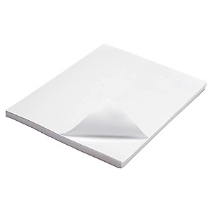 Avarrix Australia A4 Sticker Paper, Paper-Based Glossy White, 50 Sheets, Self Adhesive Premium Glossy Sticker Paper for Laser Printer Only, 80gsm Thickness Printable Label Sheets