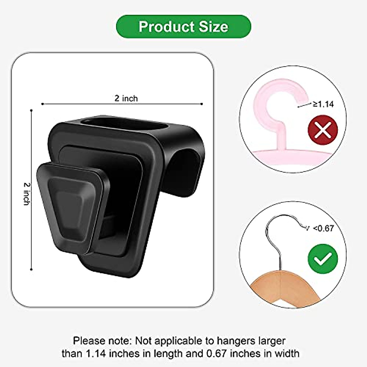 18 Pcs Hangers Space Saving,Clothes Hanger Connector Hooks,Heavy Duty Plastic Hangers Hooks,Clothes Hanger Connector Hooks,Wardrobe Organizers and Storage