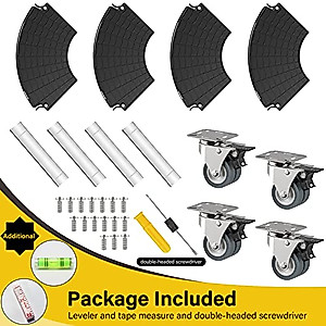 Goovilla Plant Stand with Wheels Heavy Duty, 1Pack Adjustable 15-22 Plant Caddy with Lockable Caster Wheels 440LBS, Rolling Plant Stand/Dolly/Roller for Indoor Outdoor Large Planter, Flower Pot,Black