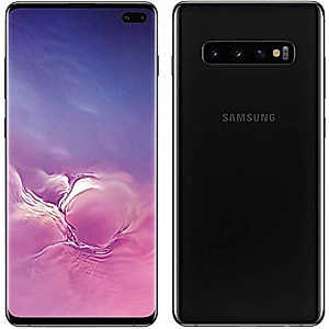 Samsung Galaxy S10+ Factory Unlocked Android Cell Phone | US Version | 512GB of Storage | Fingerprint ID and Facial Recognition | Long-Lasting Battery | Ceramic Black (SM-G975UCKEXAA)