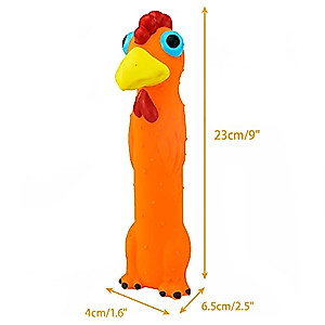 CHIWAVA 3 Pack 9" Squeaky Latex Dog Toys Standing Stick Animal Puppy Fetch Interactive Play for Small Medium Dogs