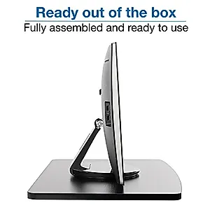Mount-It! TV Turntable Stand, Rotating Swivel TV Base 32, 37, 40, 42, 47, and 50" TVs, 29 mm Thick Wood, Black