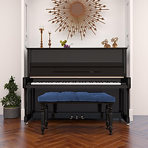 ROFIELTY Bench Cushion 36 inch, Non Slip Thickened Piano Bench Cushion, Durable Outdoor/Indoor Bench Seat Pads (36x14x4 inch, [ Indoor ] Dark Blue)