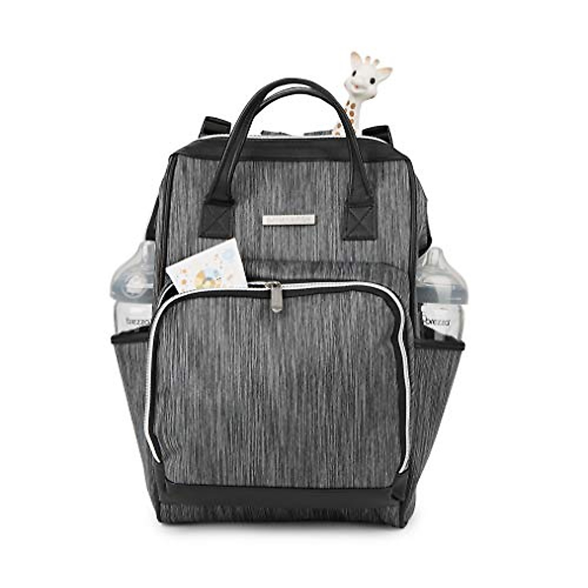 Bananafish Diaper Bag - Multi-Function Design Nappy Bag for Baby Care or Travel - Carry or Wear as Backpack - Large Capacity in Trendy, Stylish Design, Dark Grey