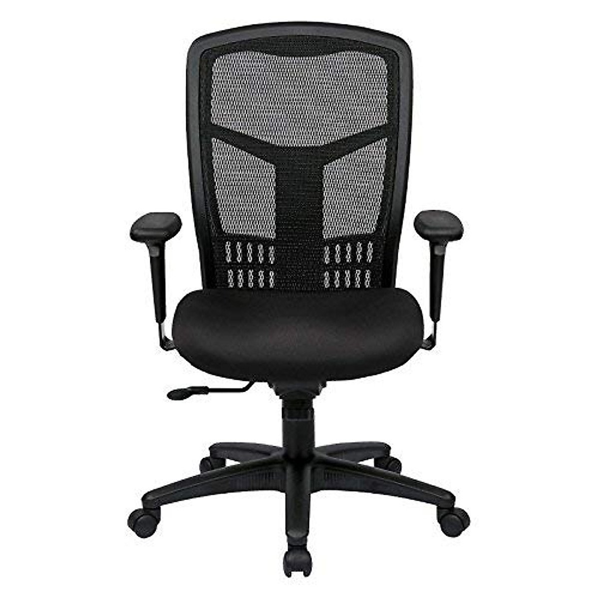 Office Star ProGrid High Back Manager's with Adjustable Seat Height, 2-to-1 Synchro Tilt Control and Seat Slider, Coal FreeFlex Fabric