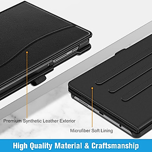 Fintie Case for Samsung Galaxy Tab A7 Lite 8.7 Inch 2021 Model (SM-T220/T225/T227), Multi-Angle Viewing Smart Stand Back Cover with Pocket, Black