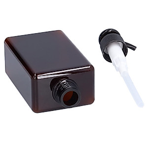 FIYO 3Pcs Empty Shampoo Bottles, 280 ml Pump Bottle Dispenser Refillable Portable Travel Containers Hand and Dish Soap Dispenser for Kitchen Bathroom(Brown)