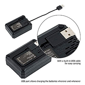 JJC NP-W126 Battery Charger USB Dual Slot for Fuji Fujifilm X-T3 X-T2 X-T1 X-S10 X-T30 X-T20 X-T10 X-T200 X-T100 X100V X100F X-H1 X-PRO3 X-PRO2 X-E4 X-E3 X-E2 X-E2S X-E1 X-A7 and More Fujifilm Cameras