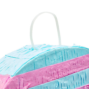 Juvale Pull String Gender Reveal Question Mark Pinata, Boy or Girl Baby Shower Party Supplies (17 x 11 x 3 In)