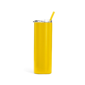 makerflo 20oz Powder Coated Tumbler Craft-Ready Insulated Stainless Steel for DIY Gifts & Personalization (Laser Engravable)-(Yellow, 1 pack)