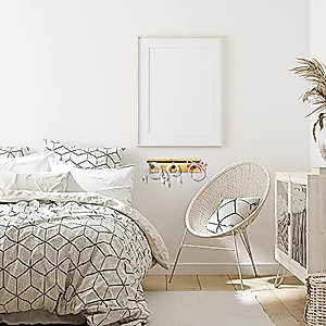 Picowe Key Holder Wall Key Rack Adhesive Bamboo Key Hooks Key Hanger Key Organizer for Wall for Kitchen Bathroom Mudroom Hallway Entryway