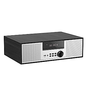 Vintage Home CD Stereo System, 40W RMS Micro Component with CD Player, Bluetooth, USB Playback, FM Radio, AUX-in & Earhpones Output, Clear Sounds & Rich Bass (TB-816 Black)
