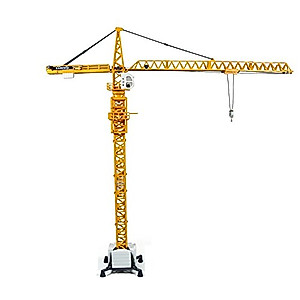 Tipmant Large Size Alloy Die-cast Model Toy Diecast Tower Slewing Crane Truck Vehicle Miniature Car 1:50 Gift for Kids Height 20 inch