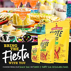 Three Amigos - Elote Mexican Street Corn Snack Mix- Deliciously Crunchy, Tangy, Hot, Sweet & Spicy Snacks - Gourmet Roasted Variety Food Snacks for Adults and Kids (Elote 30 oz)