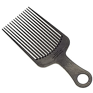 Chicago Comb Model 11 Carbon Fiber, Large Hair Pick, Anti-Static, 7.5 Inches (19 cm), Made in USA