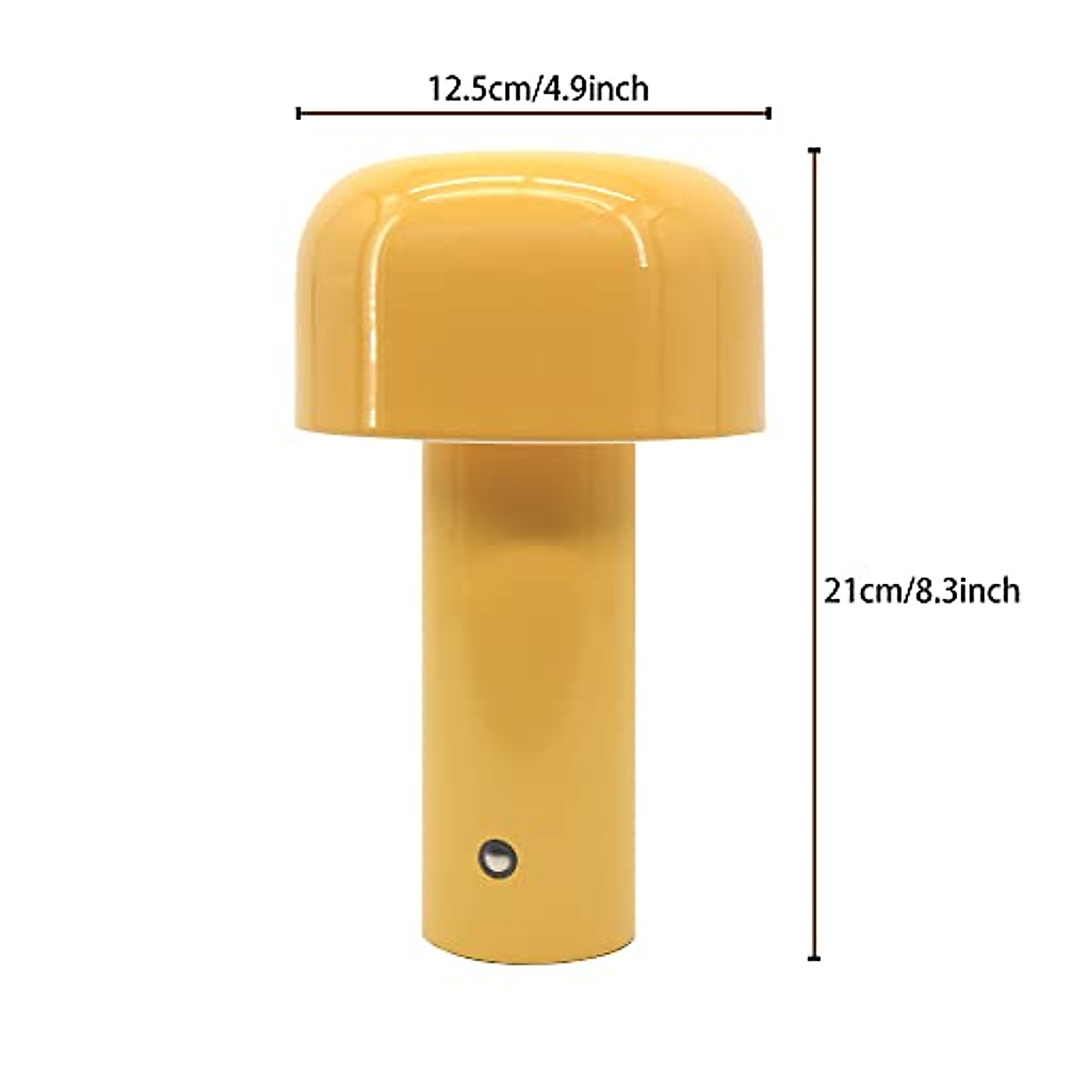 liuwei Desk Lamp for Portable Touch Dimming,USB Rechargeable Night Light Simple Floor Lamp,Mushroom Table Light for Living Room/bar/Bedroom/Bedside/Study,Yellow