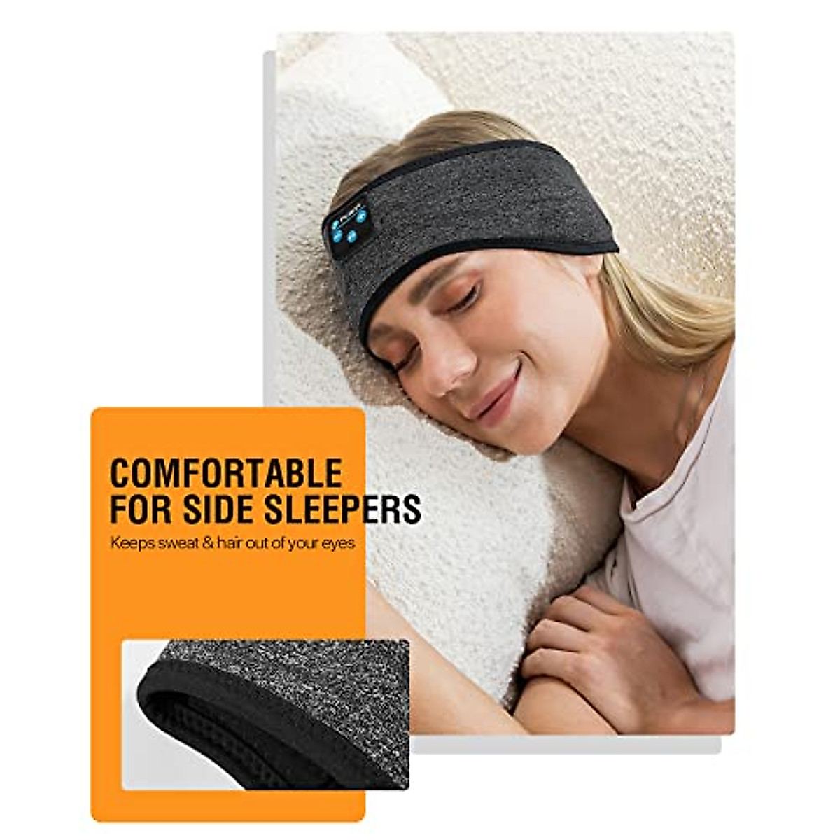 Fulext Sleep Headphones Bluetooth Sleeping Headband Headband Headphones - Headphones For Sleep - Sleeping Headphones For Side Sleepers,Birthday Father Mother Valentine's Day Gifts for Women Men