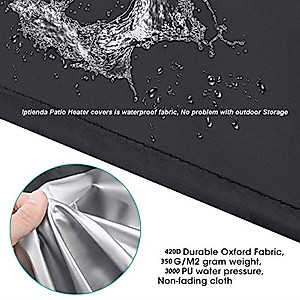 Iptienda Patio Heater Cover, Patio Heater Covers Waterproof with Zipper, Square Outdoor Heater Cover 87''H x 21" W x 24" L