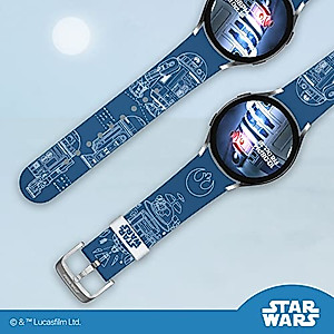 Star Wars - R2-D2 Droid Blueprints Smartwatch Band – Officially Licensed, Compatible with Samsung Watch (watch not included) - 20mm
